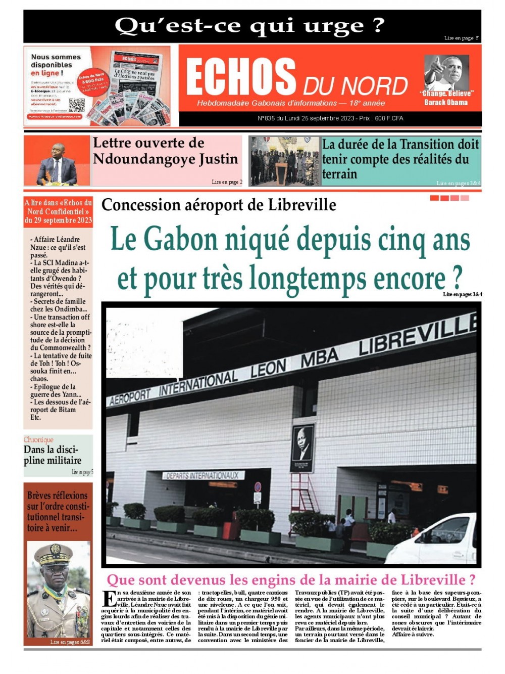 Echos du Nord 25/09/2023 - E-kiosque SODIPRESSE