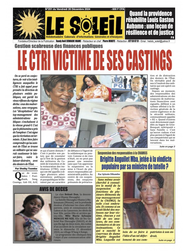 Le Soleil 20/12/2024 - E-kiosque SODIPRESSE